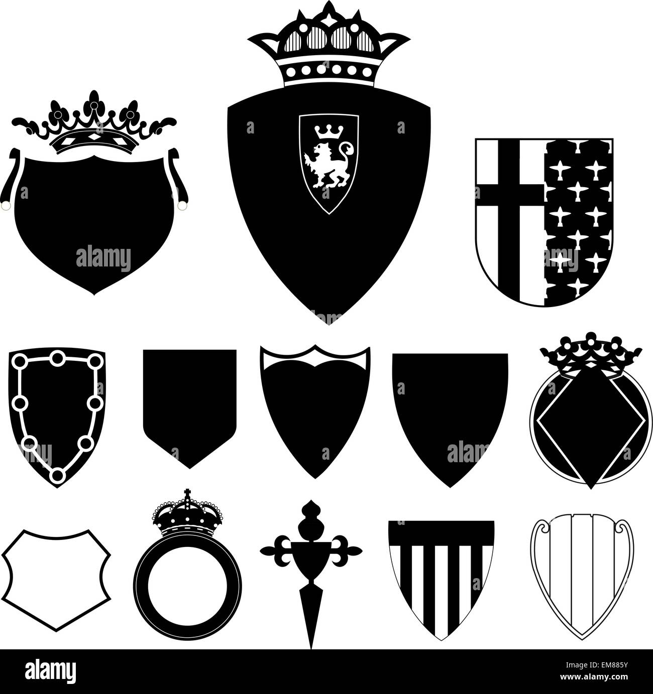 heraldry design set Stock Vector Image & Art - Alamy