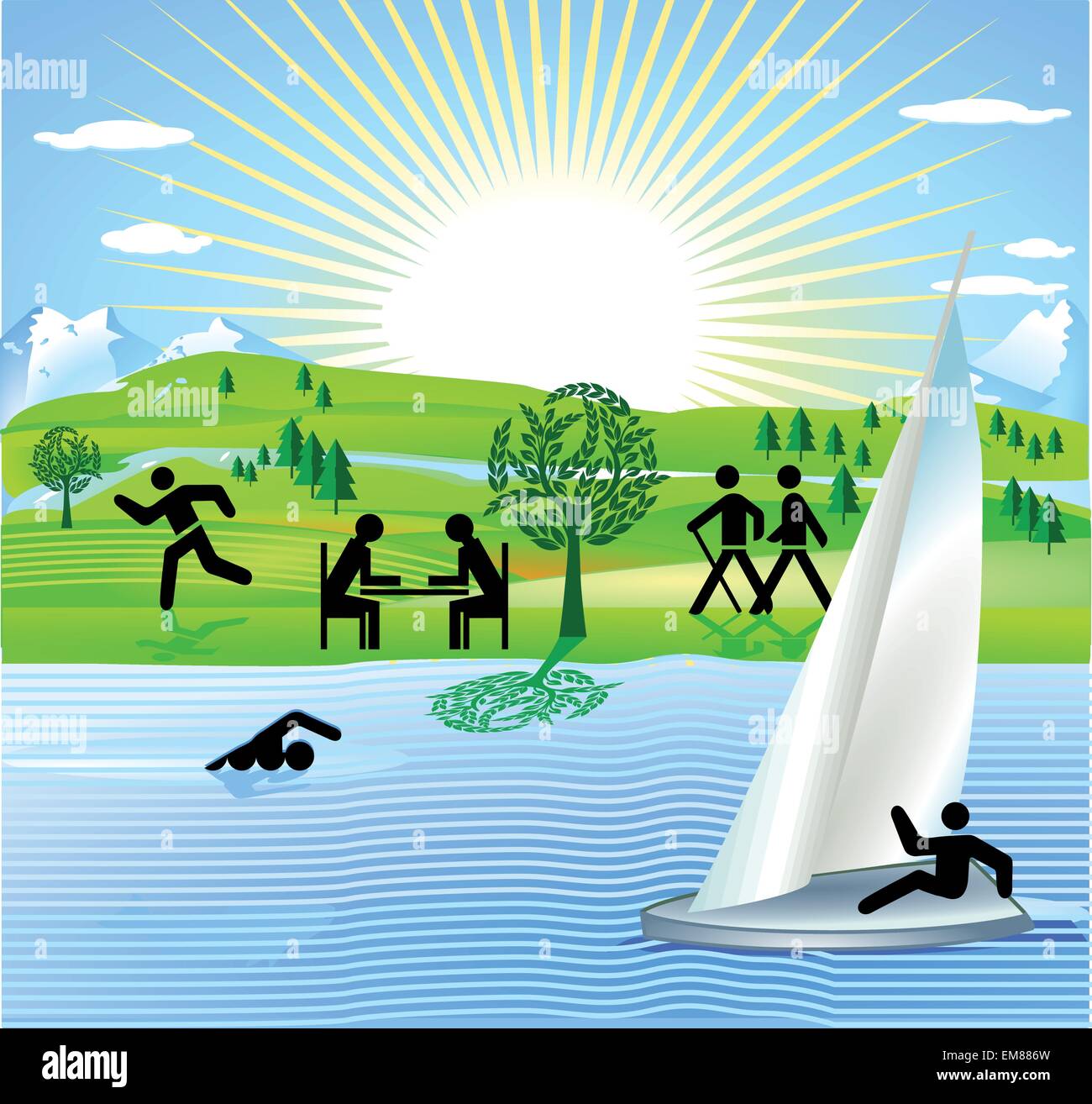 recreation and sport Stock Vector Image & Art - Alamy