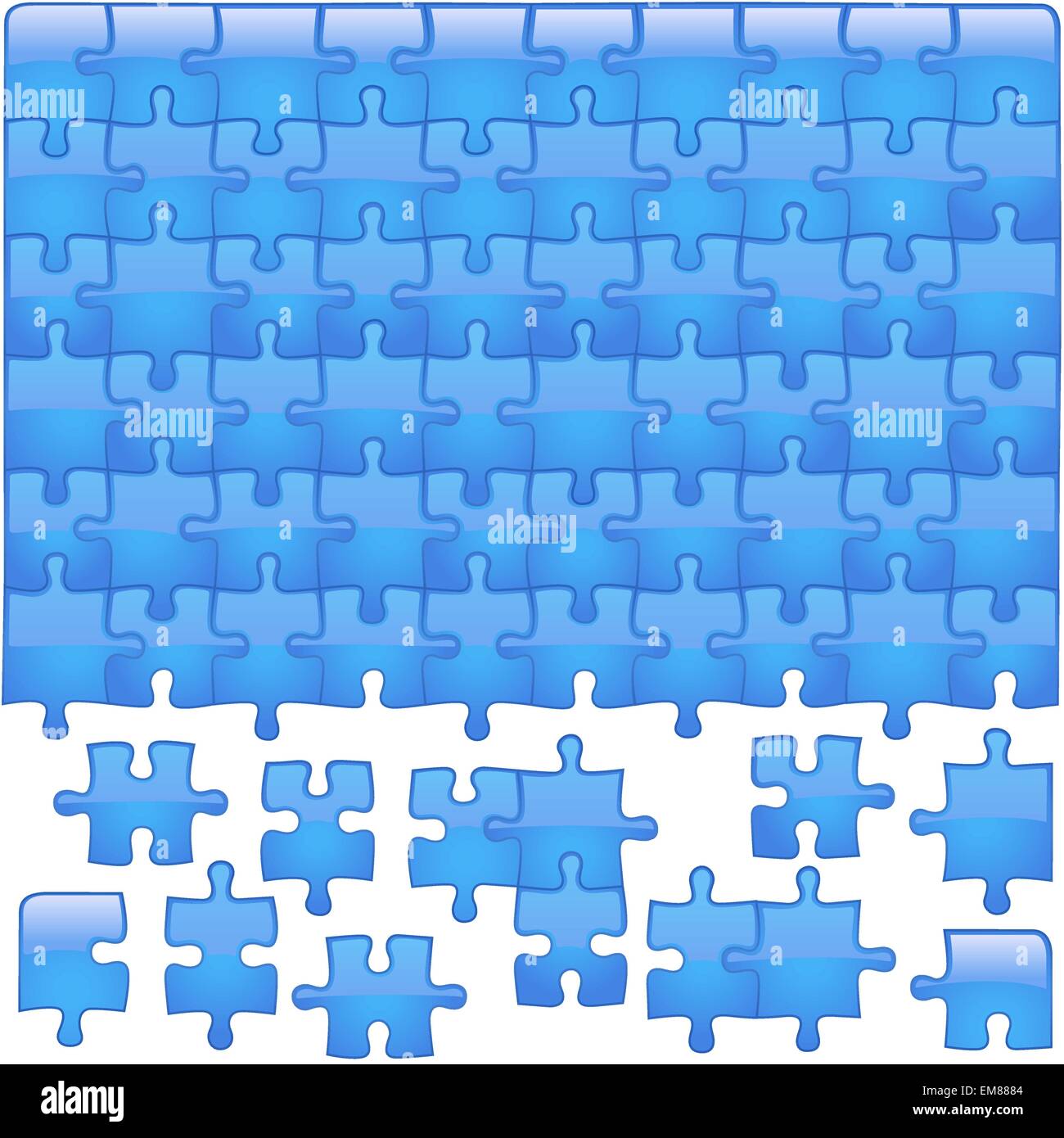 Blue Glassy Puzzle Stock Vector Image & Art - Alamy