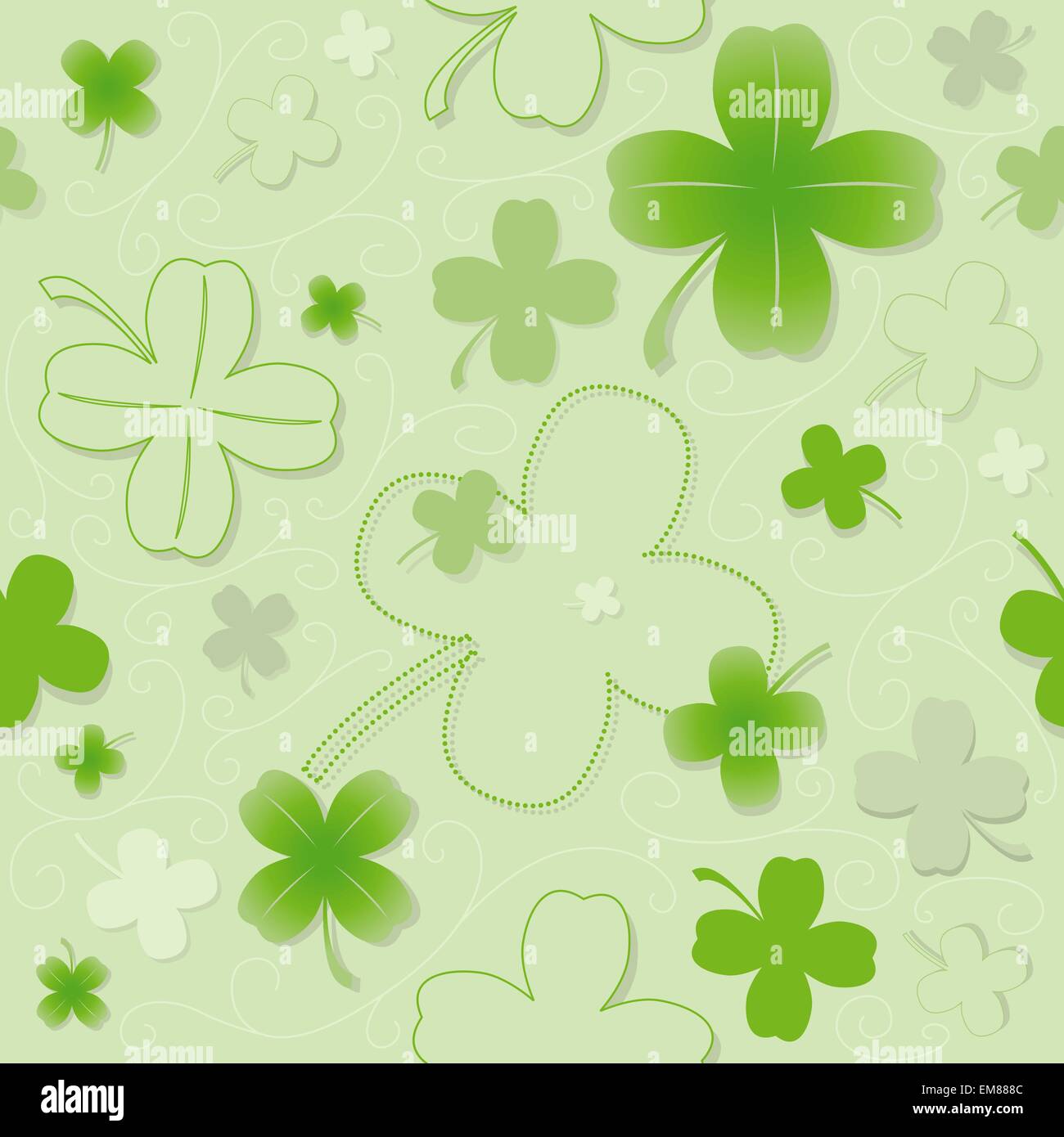 Four Leaf Clover Pattern Stock Vector Image & Art - Alamy
