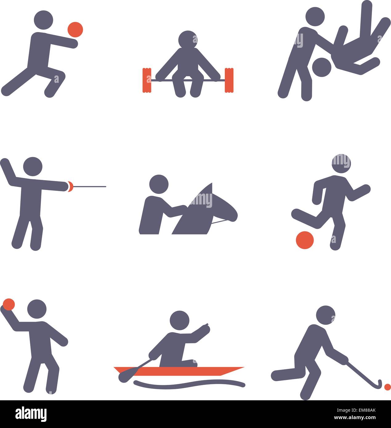 Sport icons hi-res stock photography and images - Alamy