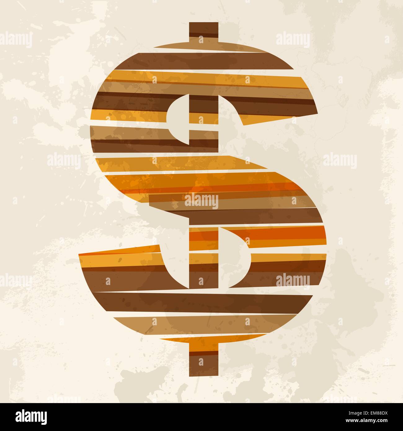Vintage multicolor cash symbol Stock Vector Image & Art - Alamy