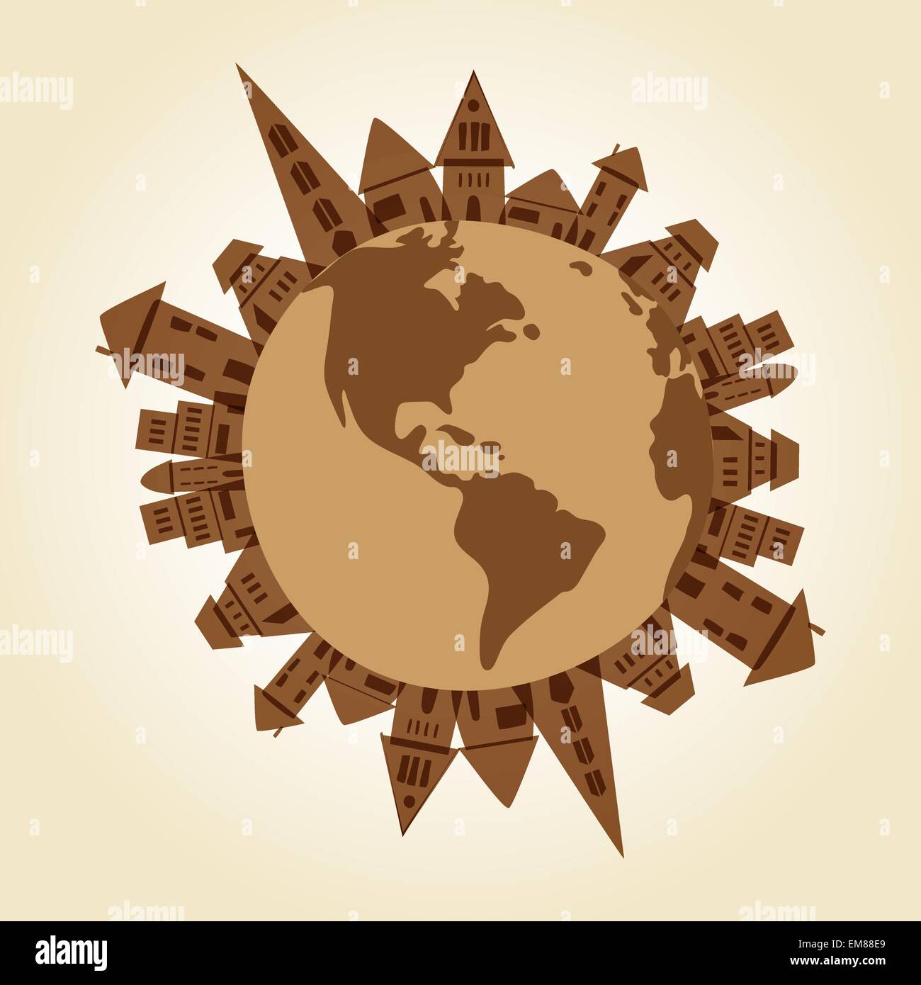 Painting city Stock Vector Images - Alamy