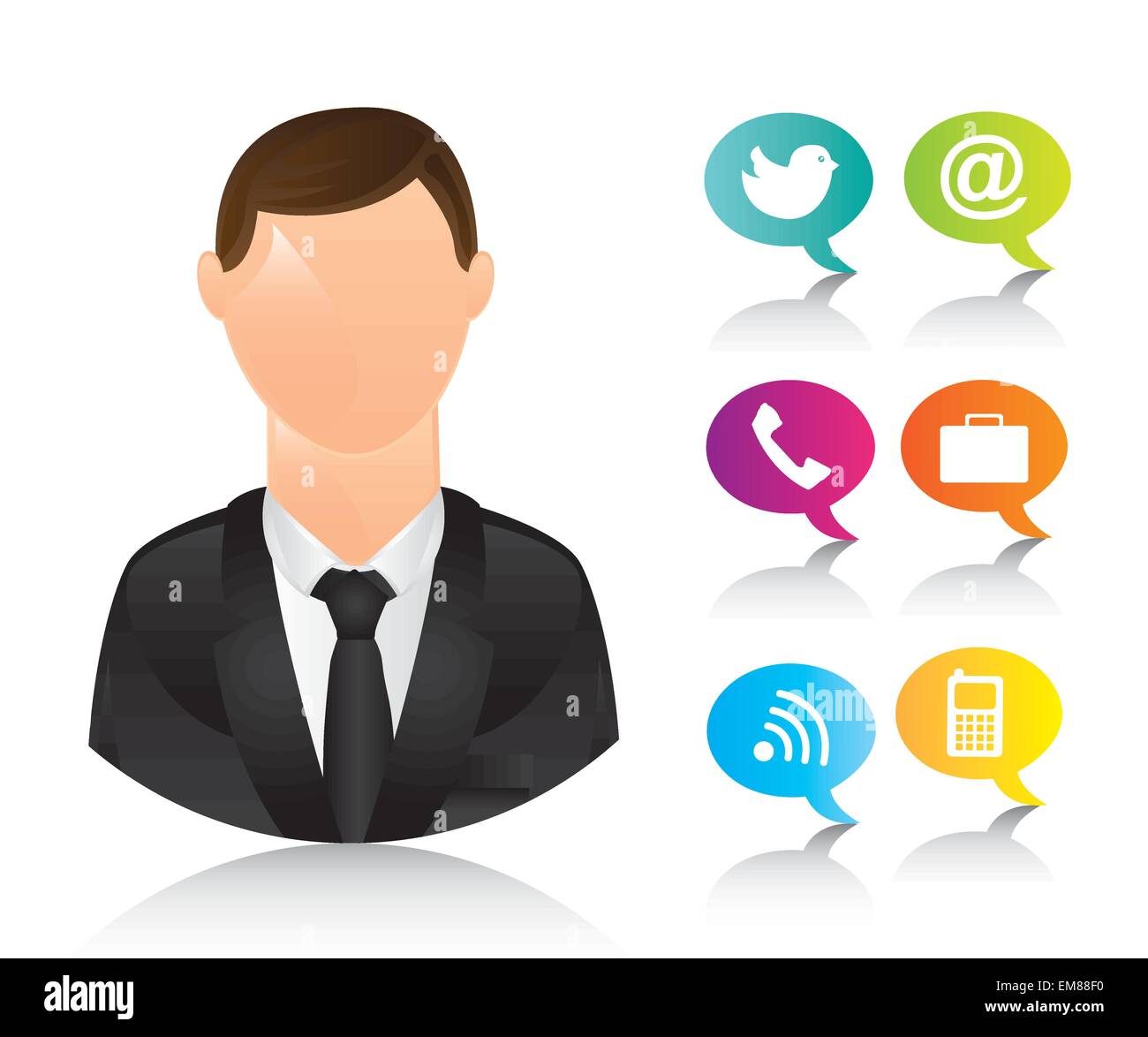 Young man icon over Stock Vector Images - Alamy