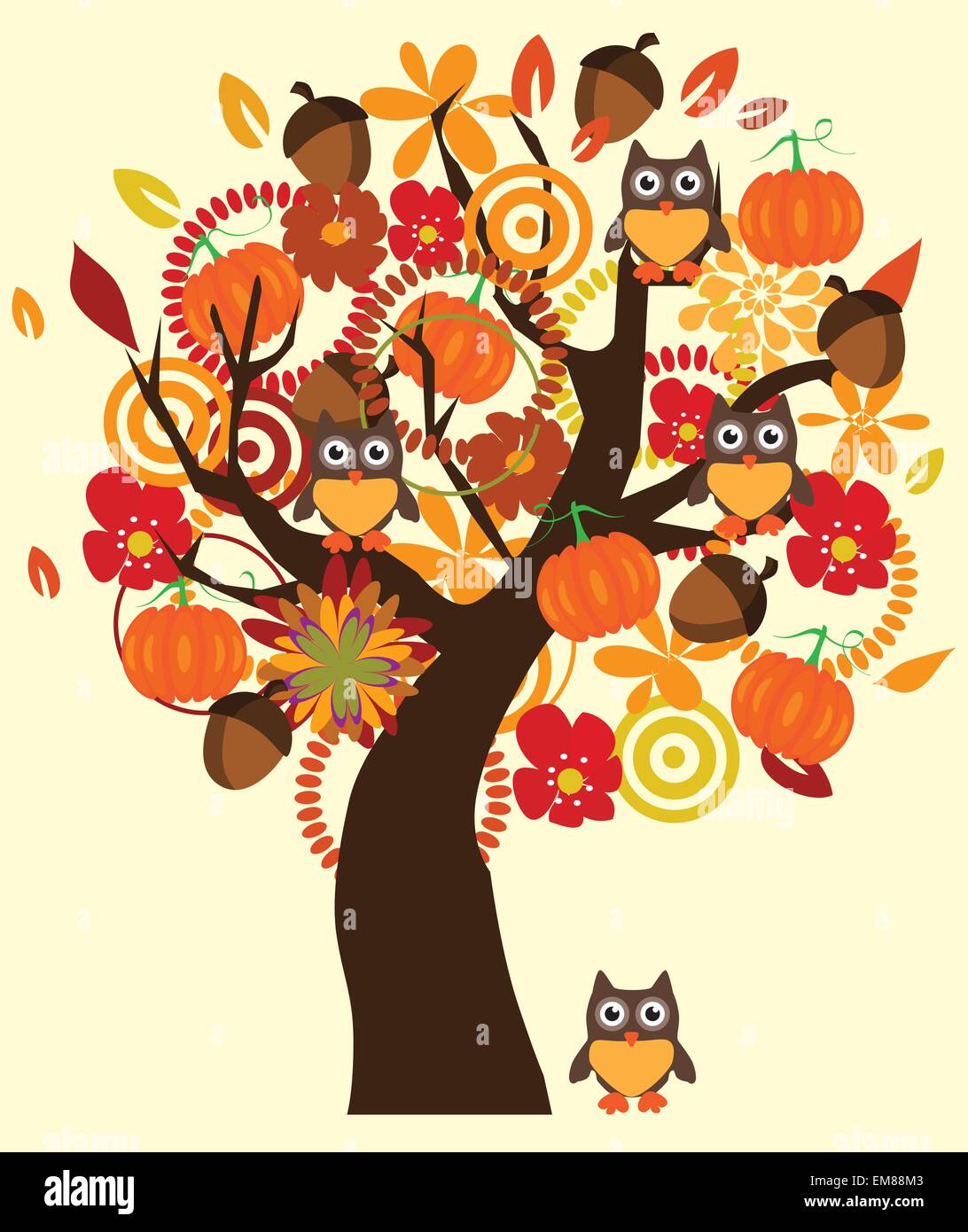 Owls display Stock Vector Images - Alamy
