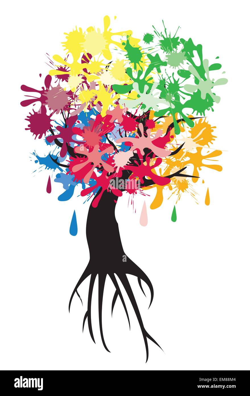 Tree drawing, ink Stock Vector Images - Alamy