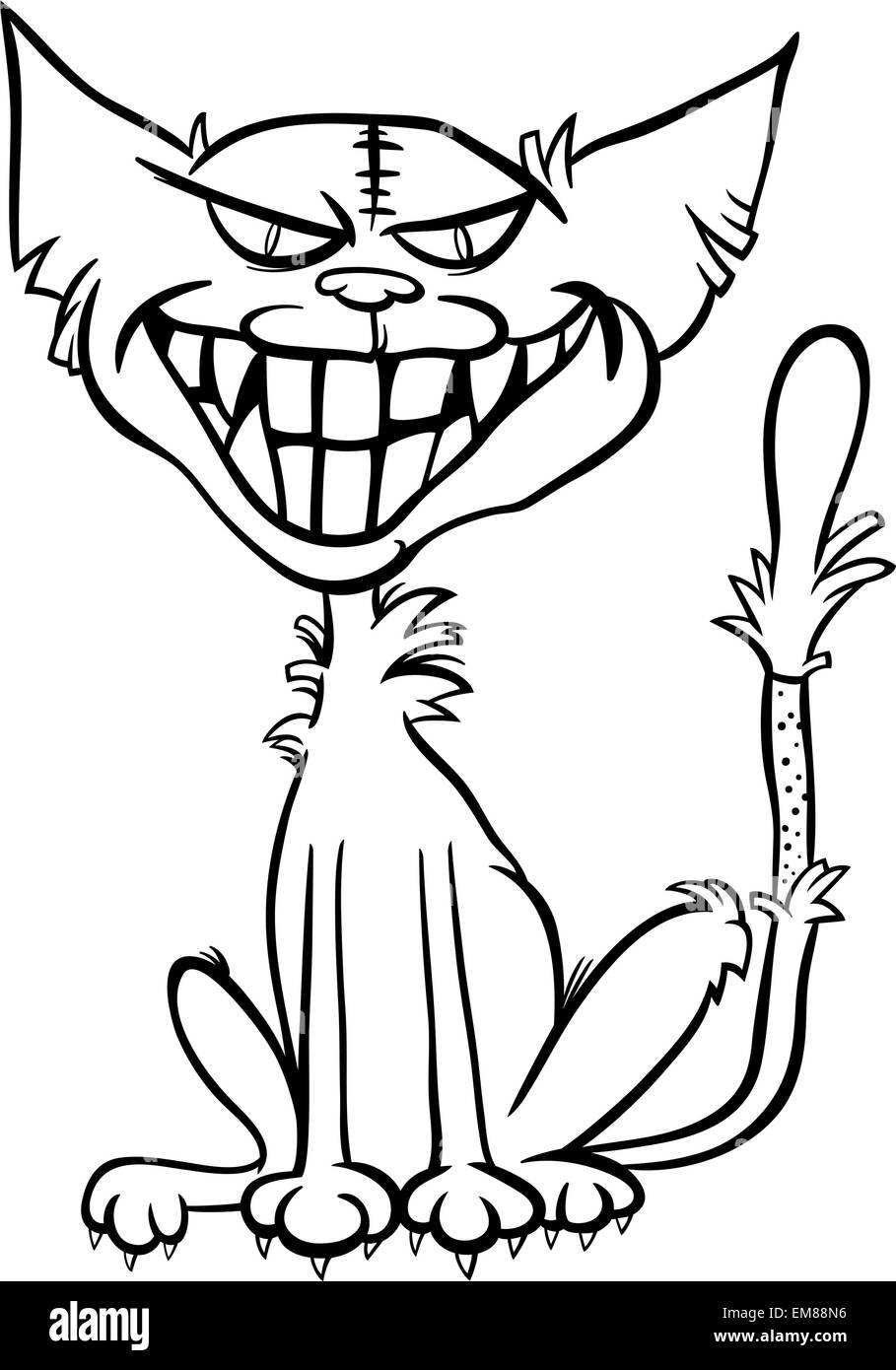 zombie cat cartoon for coloring book Stock Vector Image & Art - Alamy