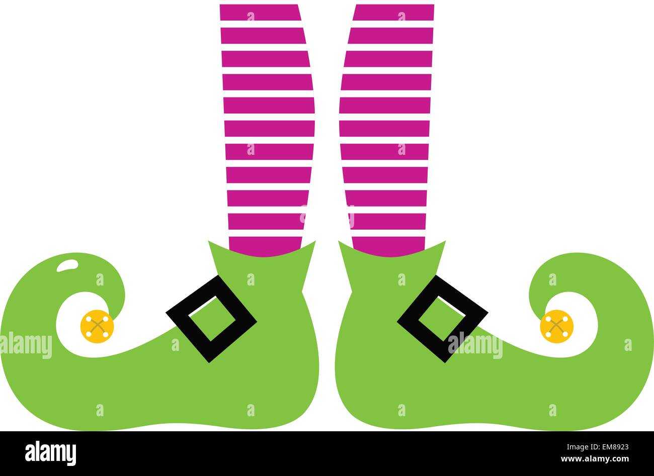 Cute cartoon colorful Elf legs isolated on white Stock Vector Image ...