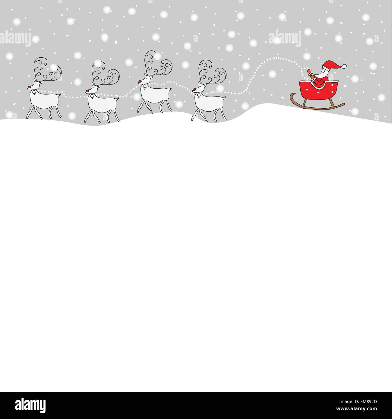 Santa drawing card Stock Vector Images - Alamy