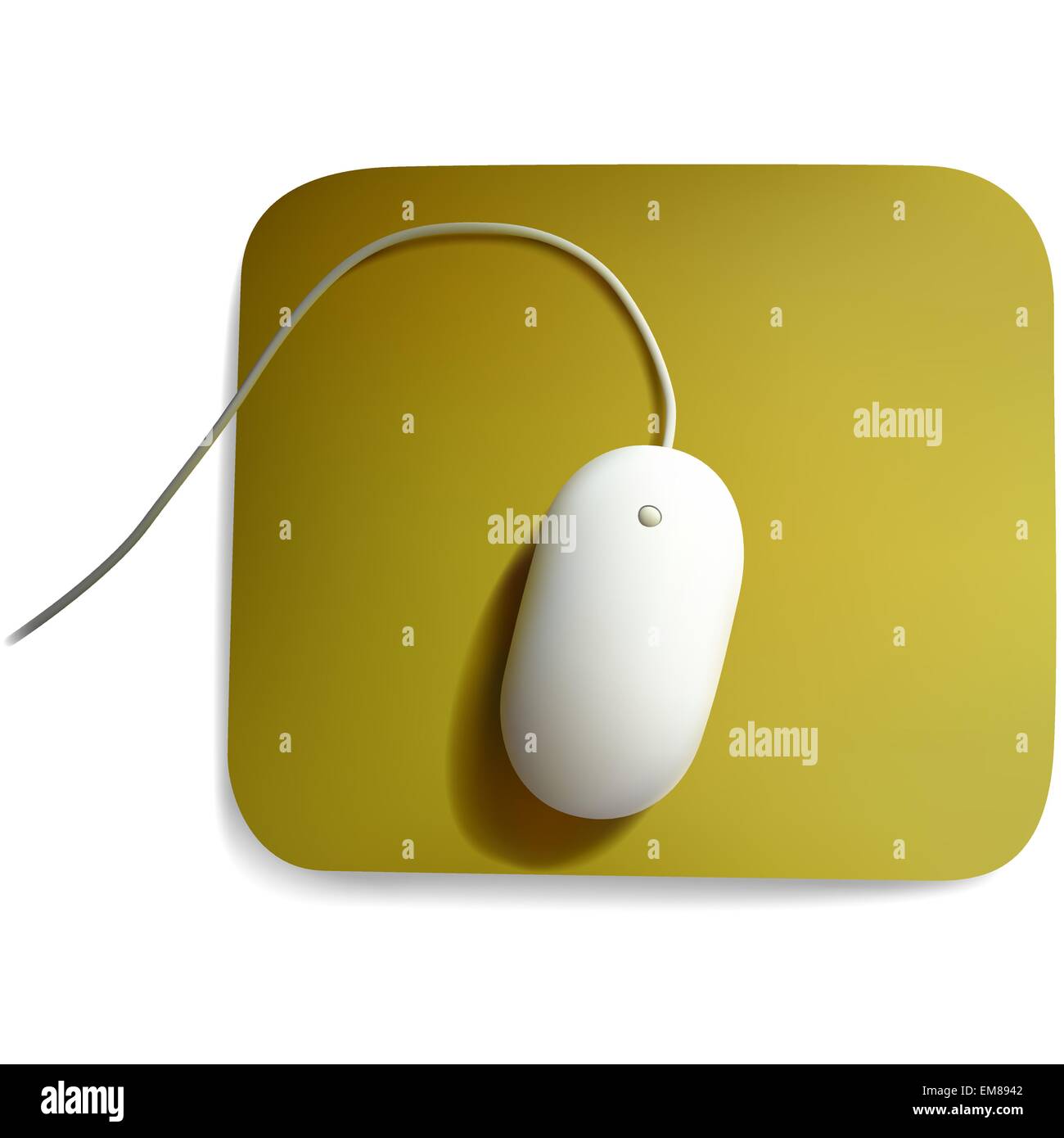 White Computer Mouse Stock Vector Image & Art - Alamy