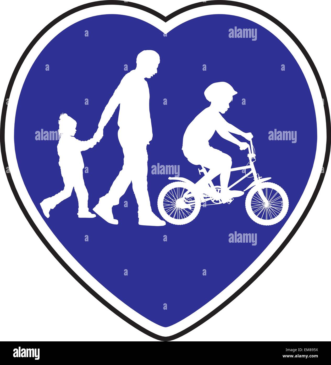 Pedestrian Trail and Cycle path Stock Vector Image & Art - Alamy
