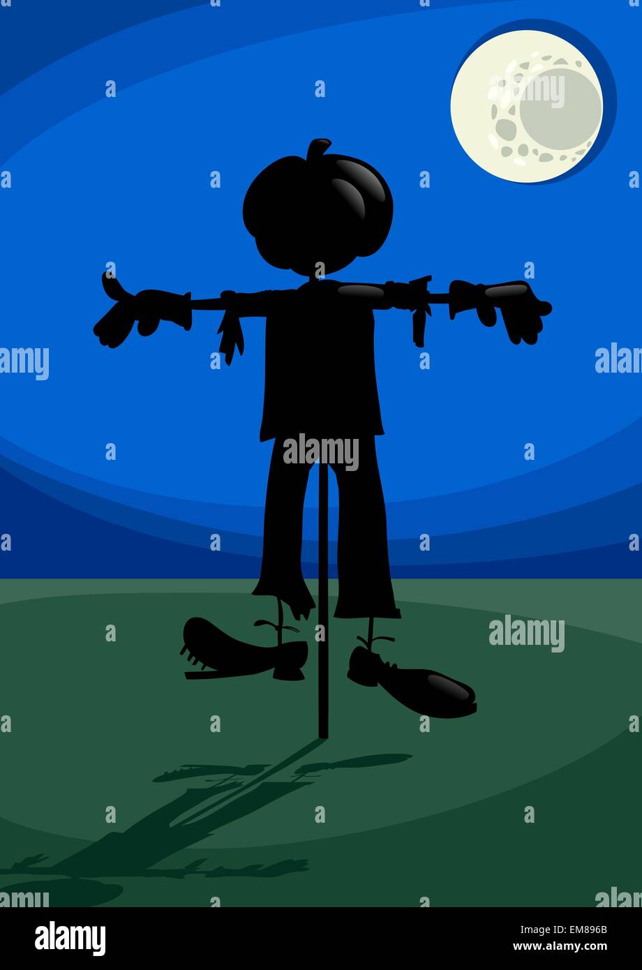 Vector illustration scarecrow full Stock Vector Images - Alamy
