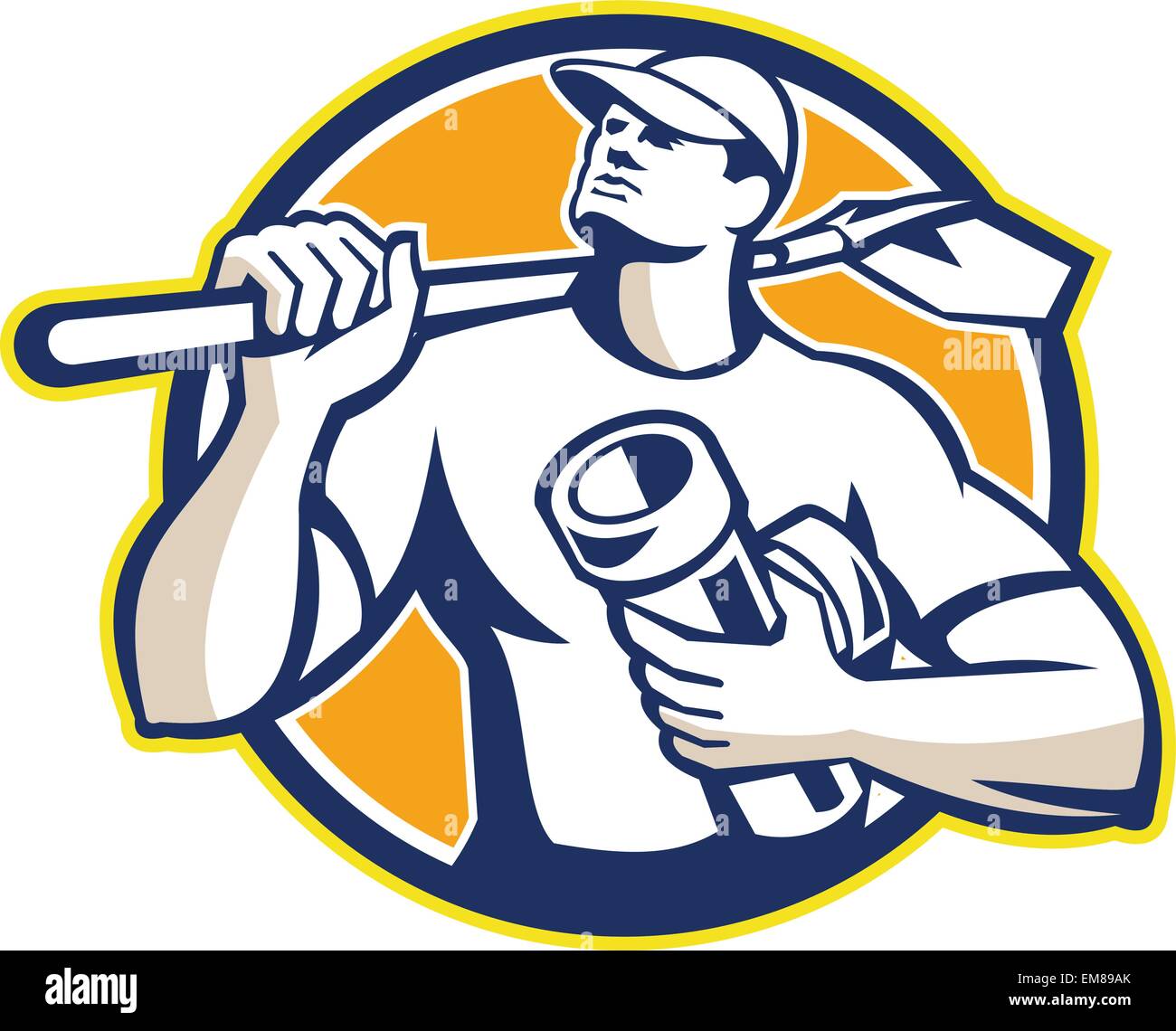 Pipe worker Stock Vector Images - Alamy