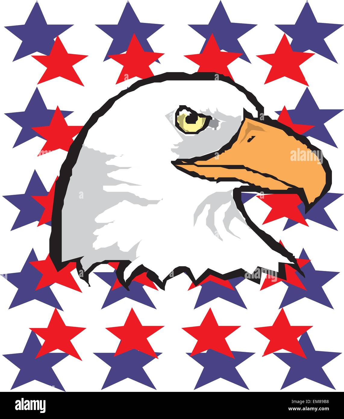 Patriotic American bald eagle Stock Vector Image & Art - Alamy