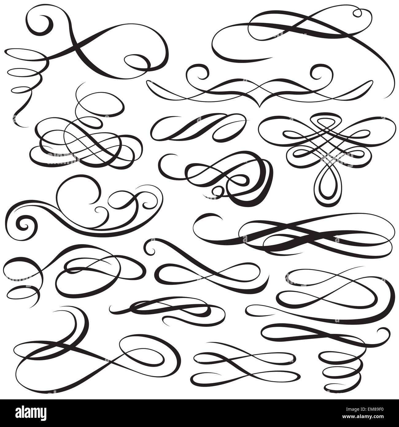 Calligraphic element Cut Out Stock Images & Pictures - Alamy