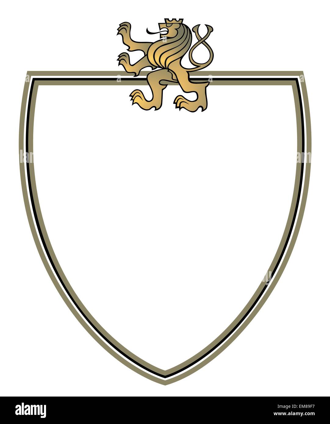 Lion Crest Symbol Gold