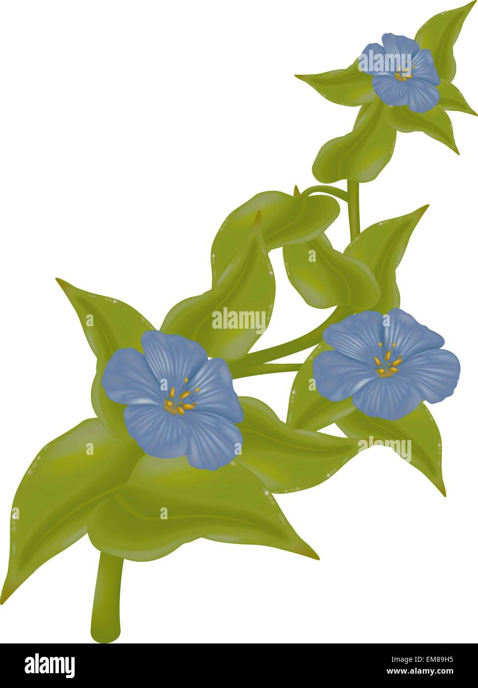 Blue flowers cut Stock Vector Images - Alamy