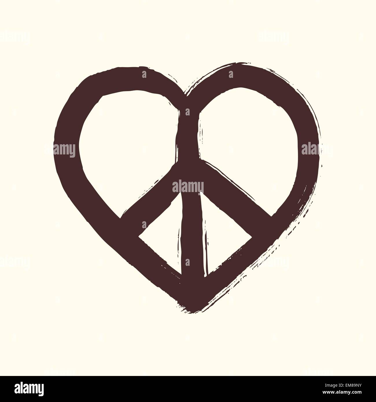 Sketch style peace love composition hi-res stock photography and images ...