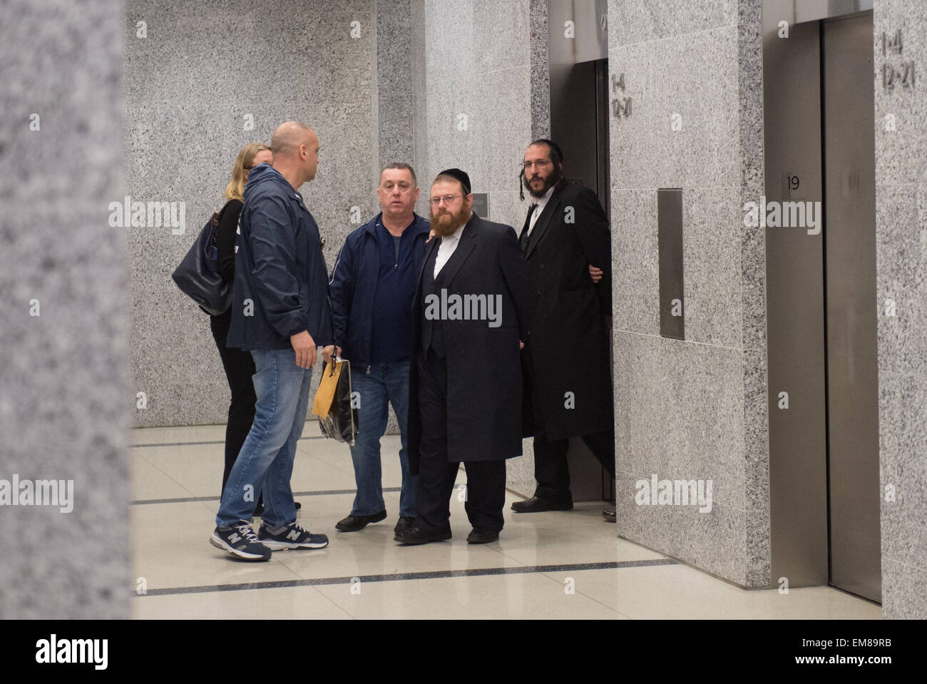 Brooklyn, New York, USA. 16th Apr, 2015. AARON ISRAEL followed by his ...
