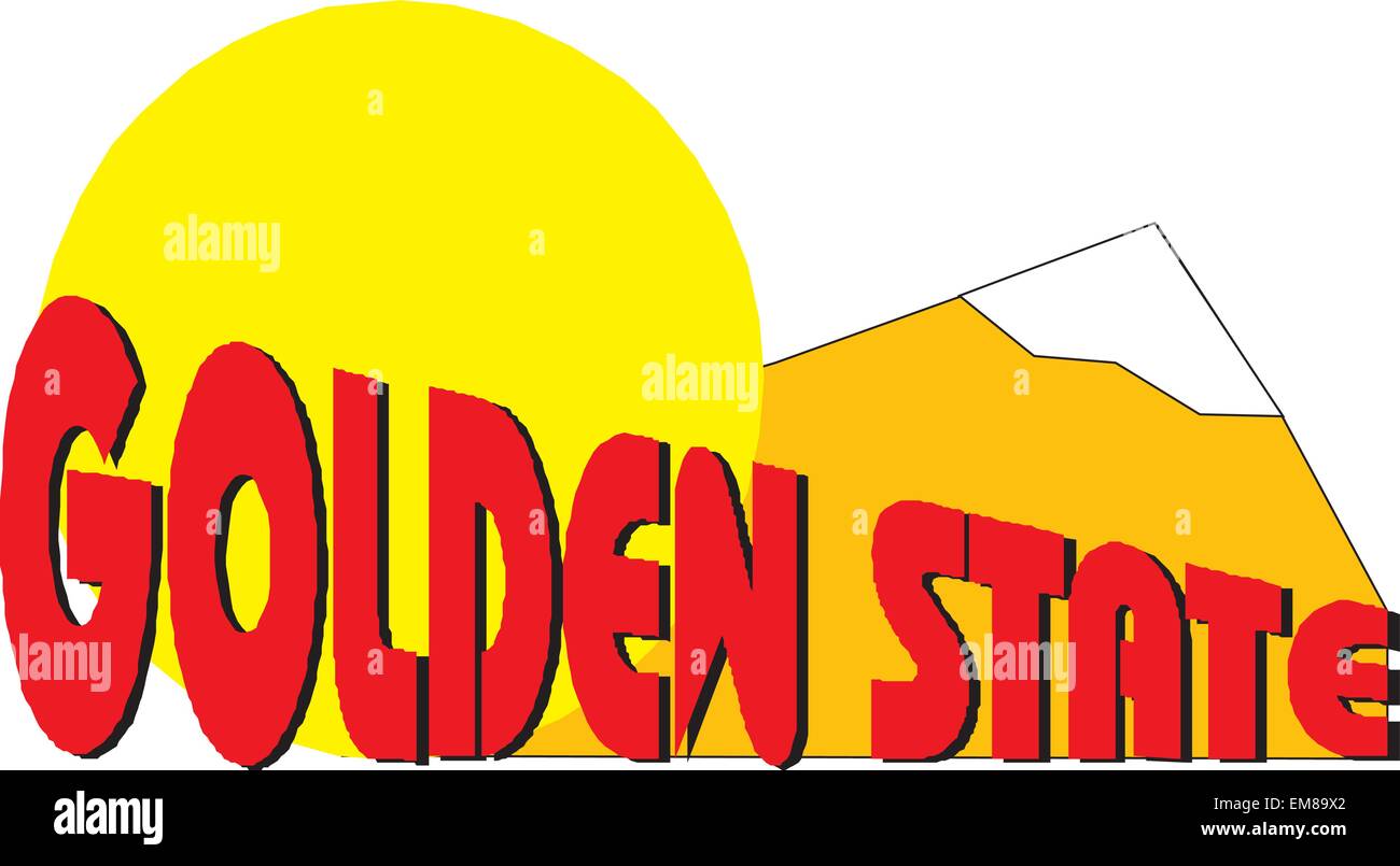 Golden state sunrise Stock Vector Images - Alamy