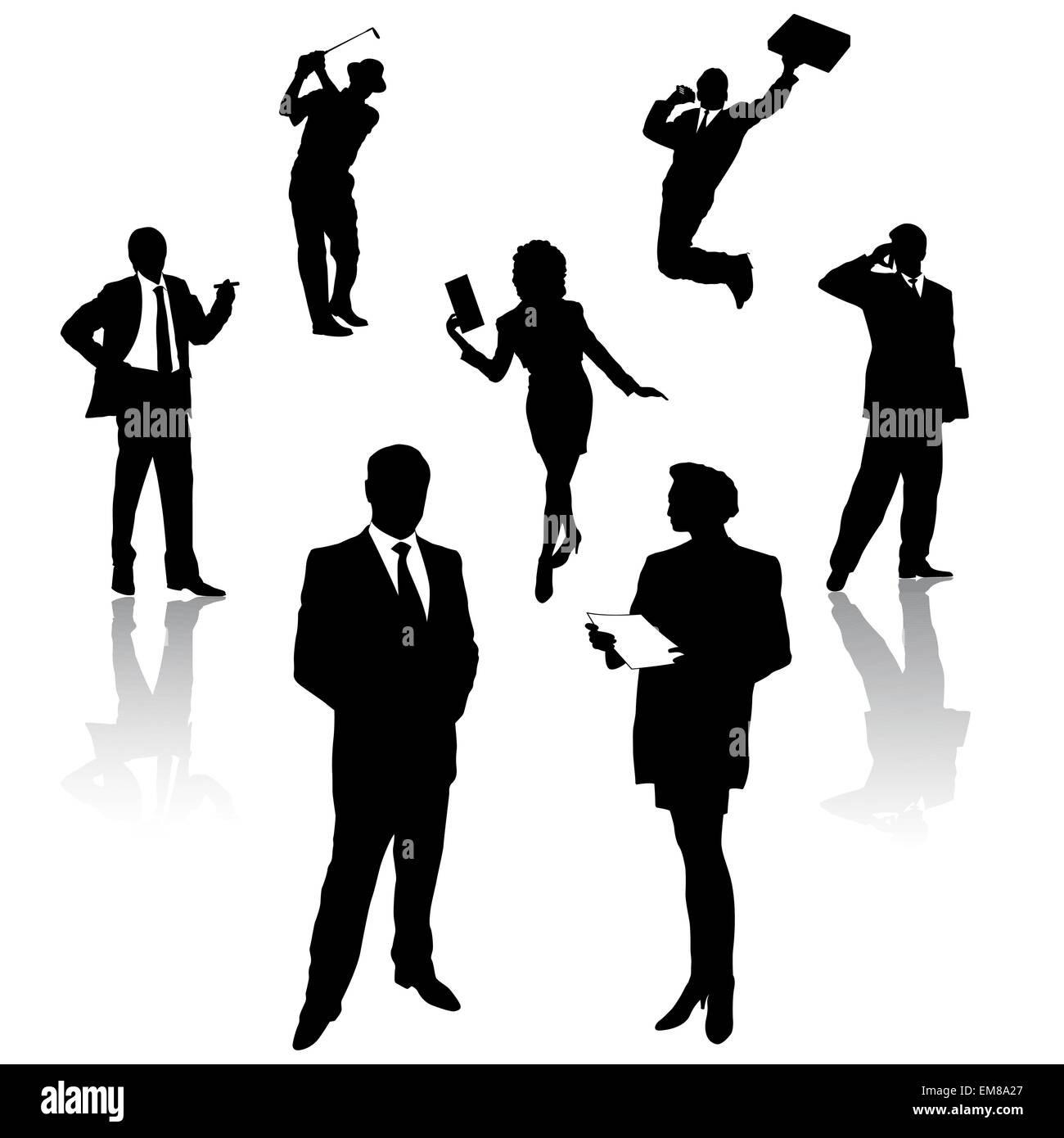 Young group business people Black and White Stock Photos & Images - Alamy