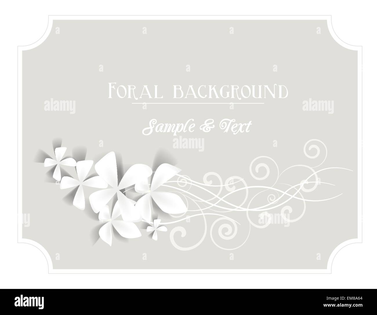 Gray background flower Stock Vector Images - Alamy
