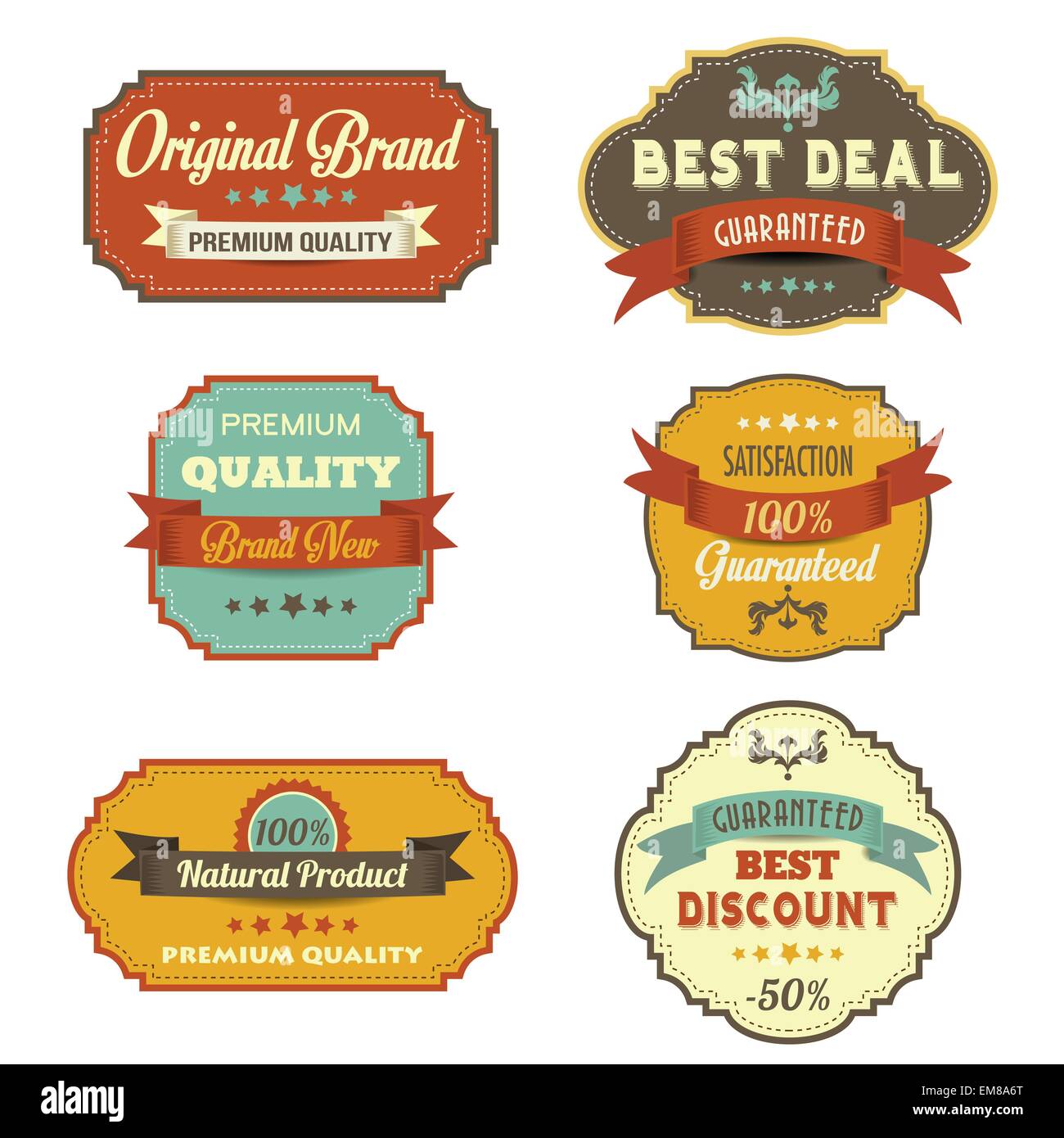 Set of vintage retro labels Stock Vector Image & Art - Alamy
