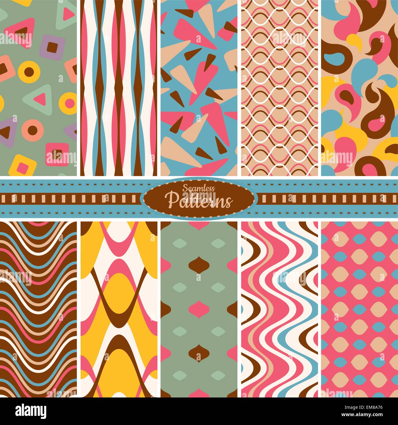 Collection of seamless pattern backgrounds Stock Vector Image & Art - Alamy