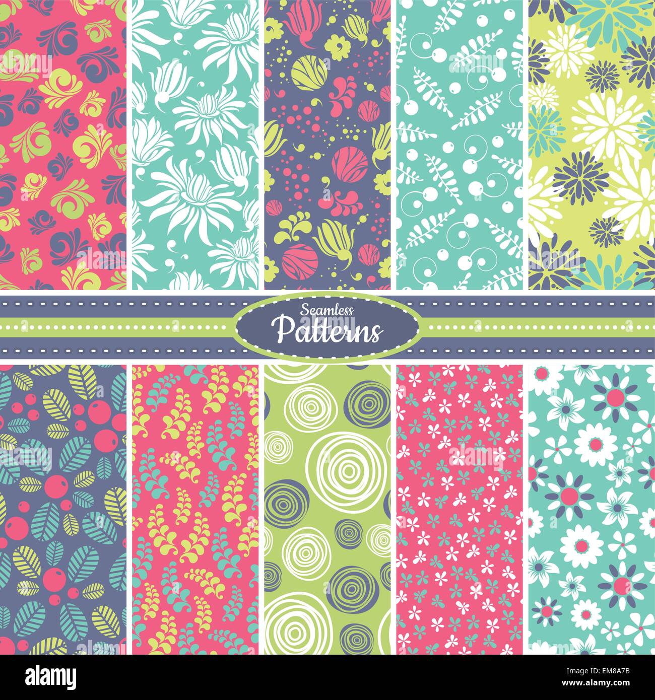 Collection of seamless pattern backgrounds Stock Vector Image & Art - Alamy