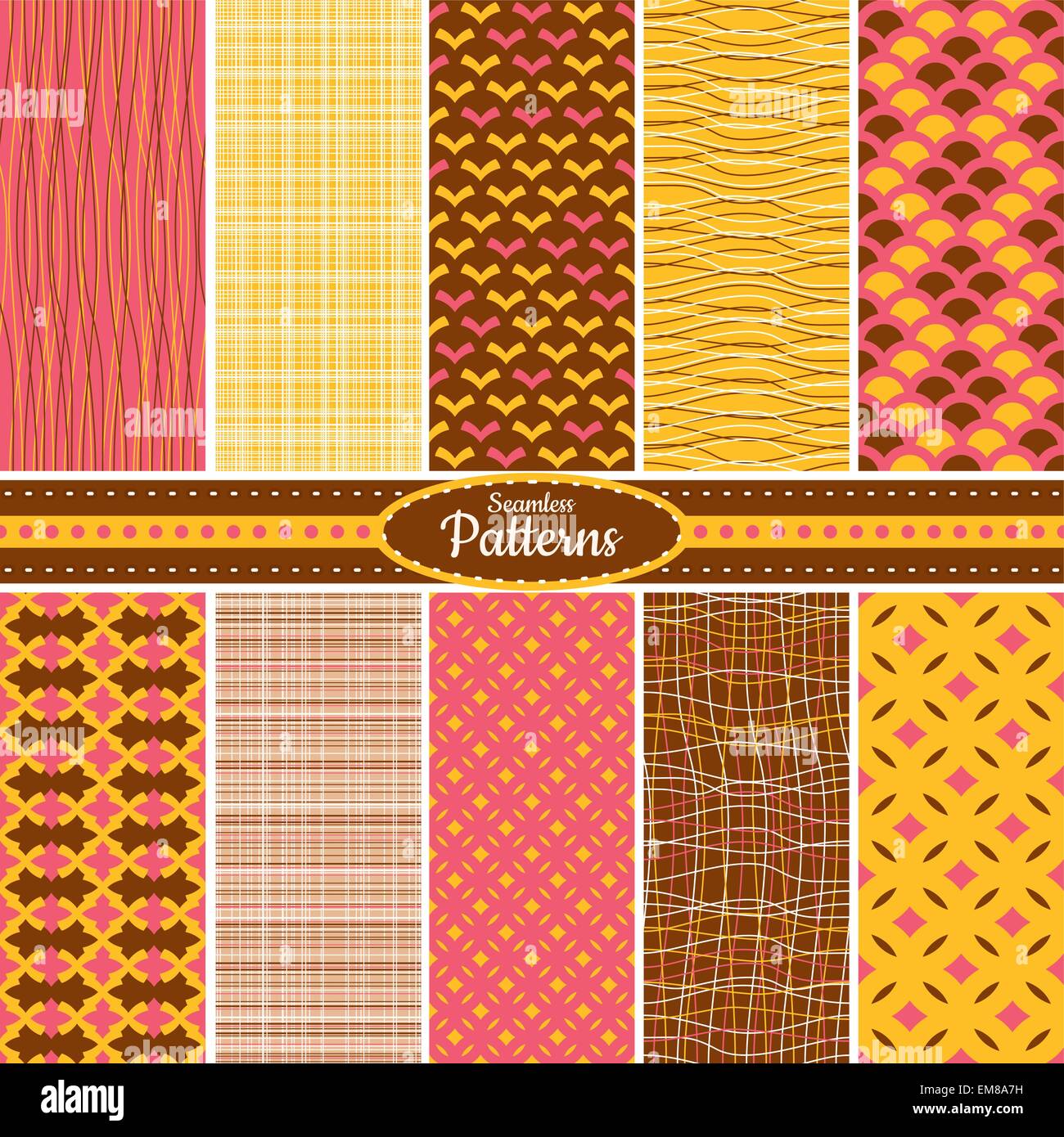 Collection of seamless pattern backgrounds Stock Vector Image & Art - Alamy