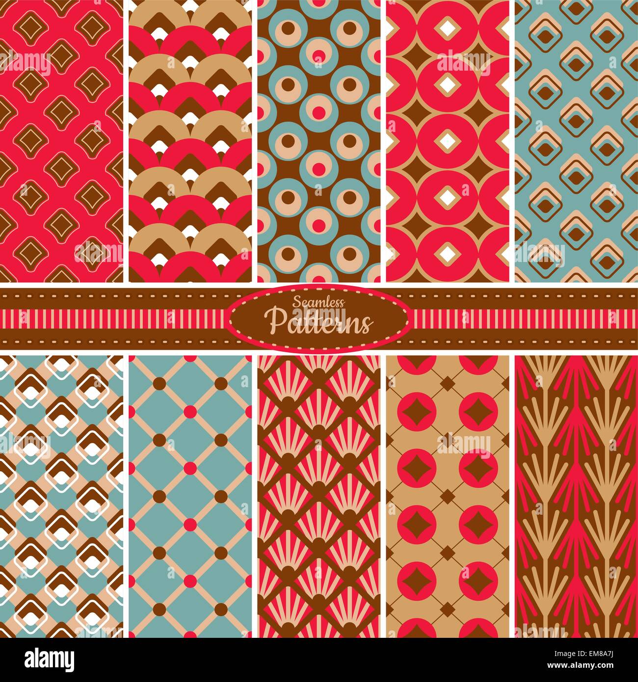 Collection of seamless pattern backgrounds Stock Vector Image & Art - Alamy