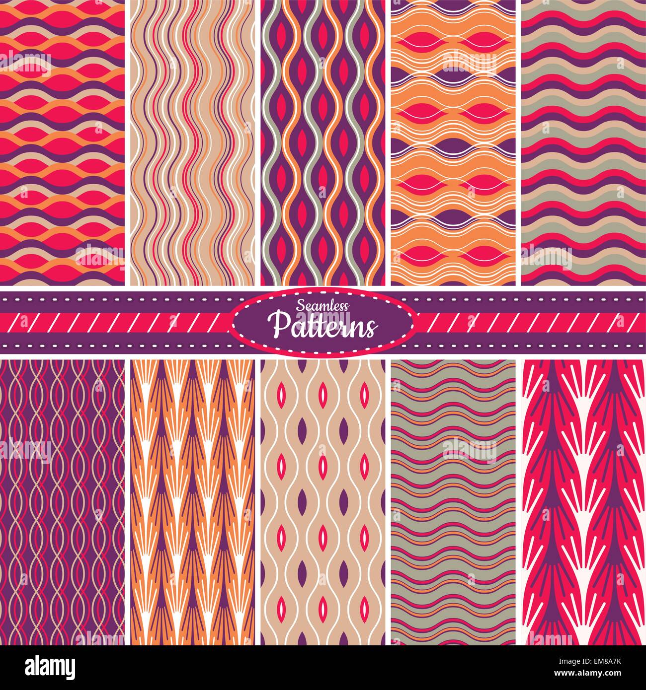Collection of seamless pattern backgrounds Stock Vector Image & Art - Alamy