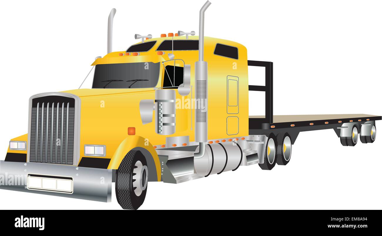 Flat bed trailer hi-res stock photography and images - Alamy