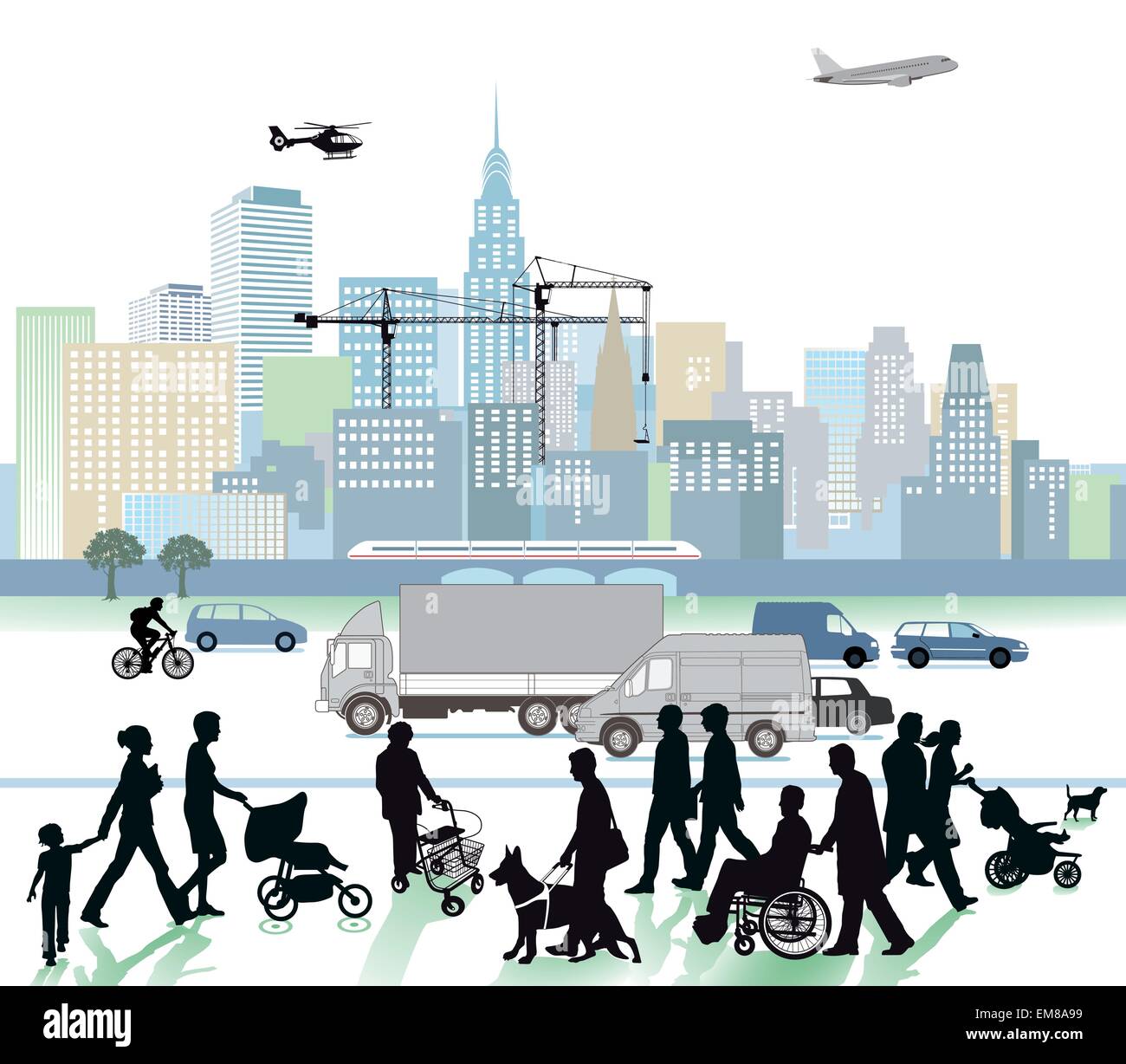 City street car road Stock Vector Images - Alamy