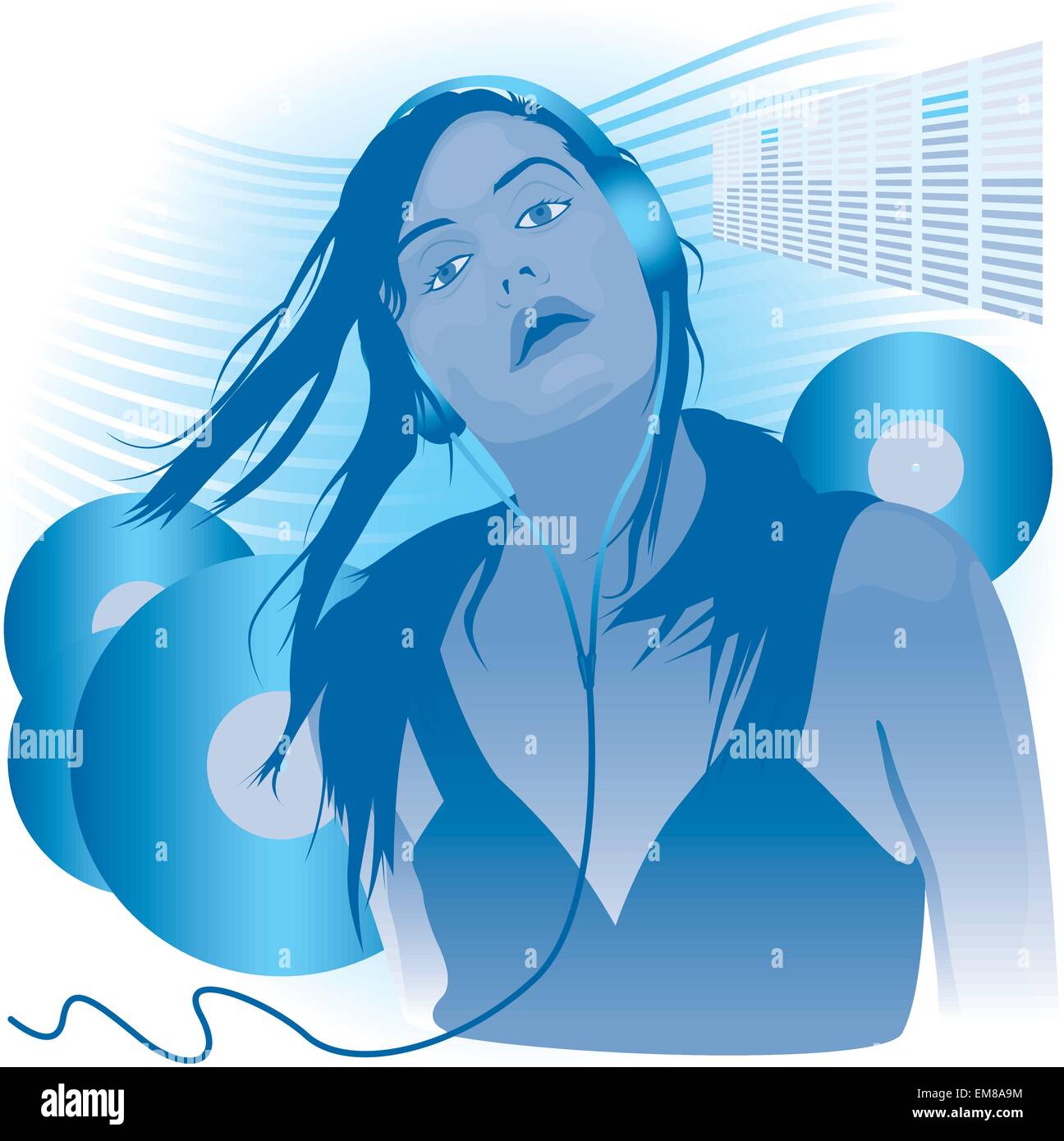 Music listening clip Stock Vector Images - Alamy
