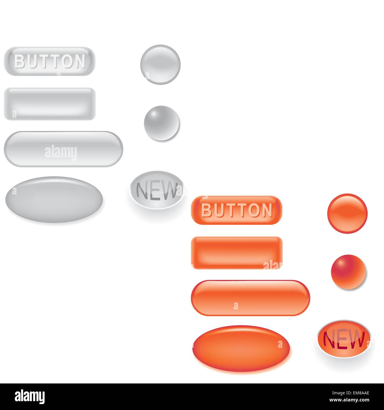 White polished buttons hi-res stock photography and images - Alamy