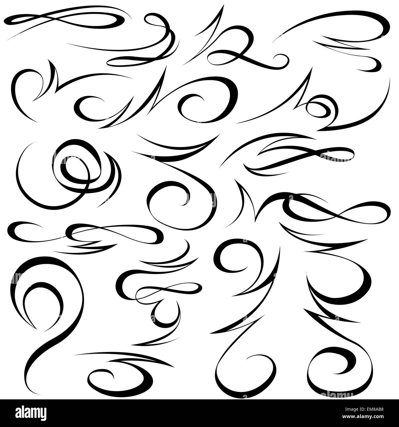 Calligraphic element Cut Out Stock Images & Pictures - Alamy