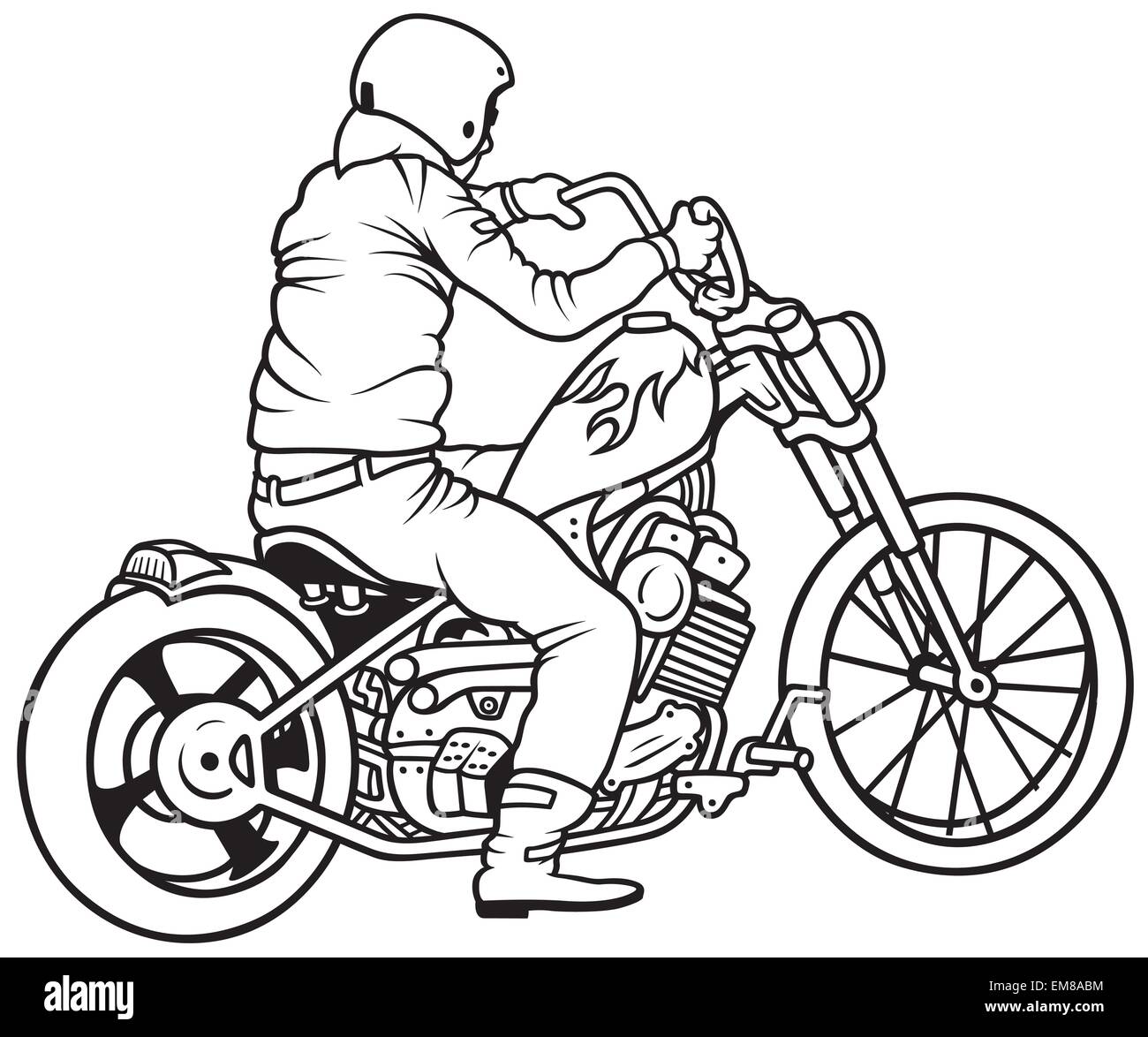 Motorcycle And Driver Stock Vector Image & Art - Alamy