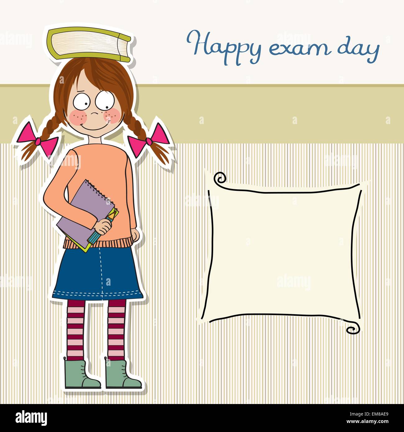 funny young student girl before exam Stock Vector Image & Art - Alamy