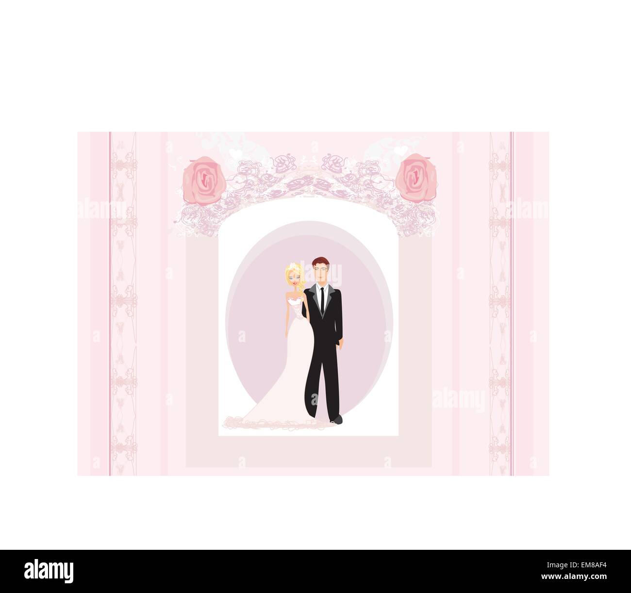 White invitation card flowers Cut Out Stock Images & Pictures - Alamy