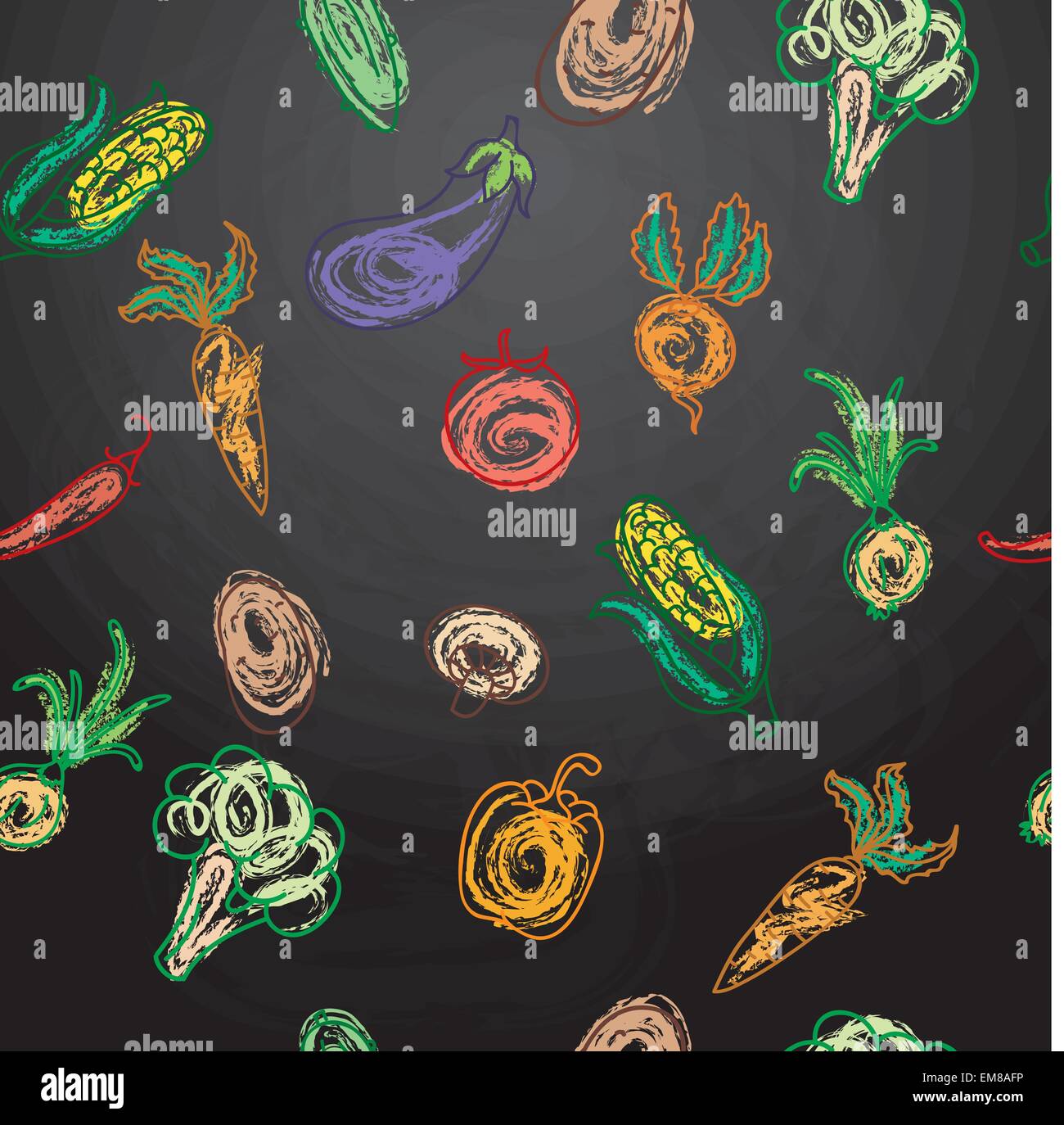 Border design fresh vegetables illustration hi-res stock photography ...