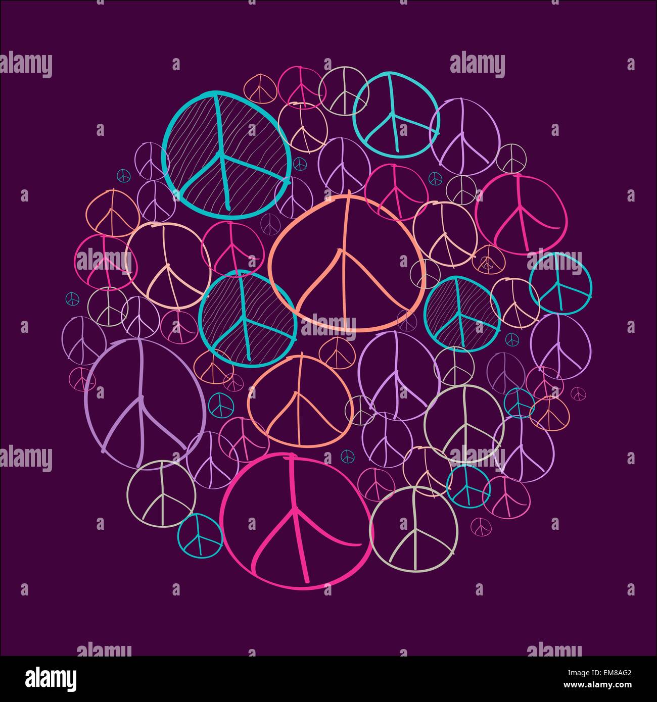Hippies peace sign hi-res stock photography and images - Alamy
