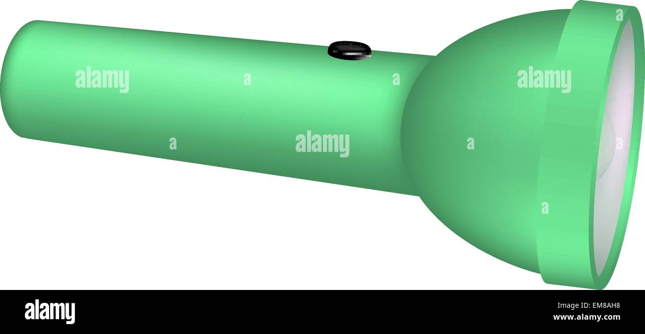 Flashlight in green design Stock Vector Image & Art - Alamy