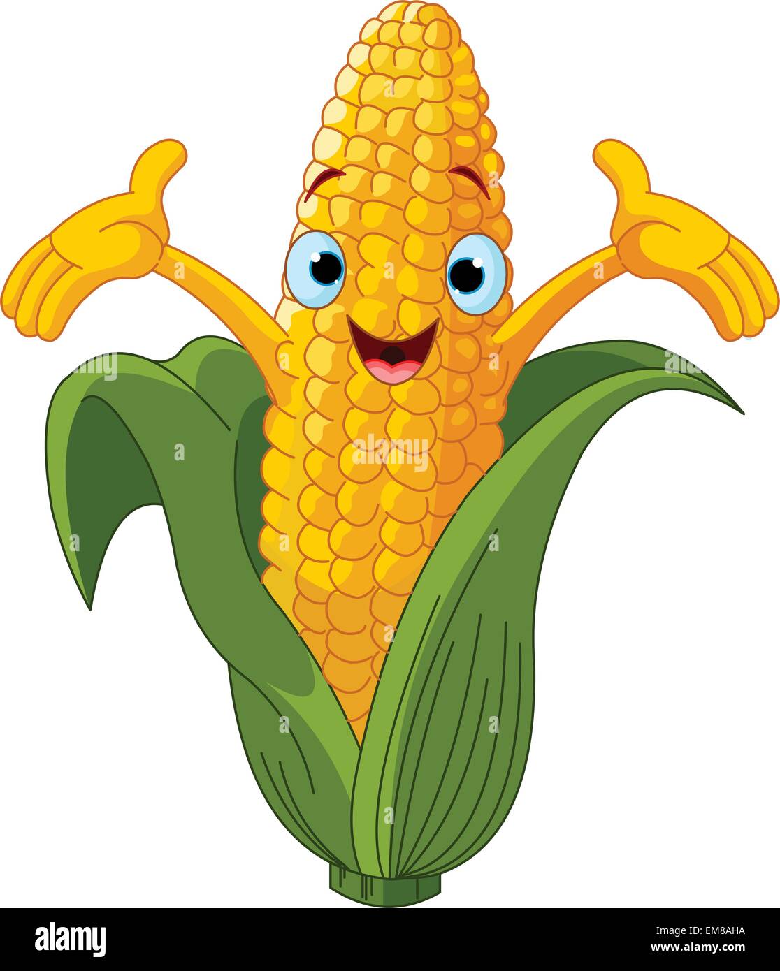 Cartoon Corn On The Cob