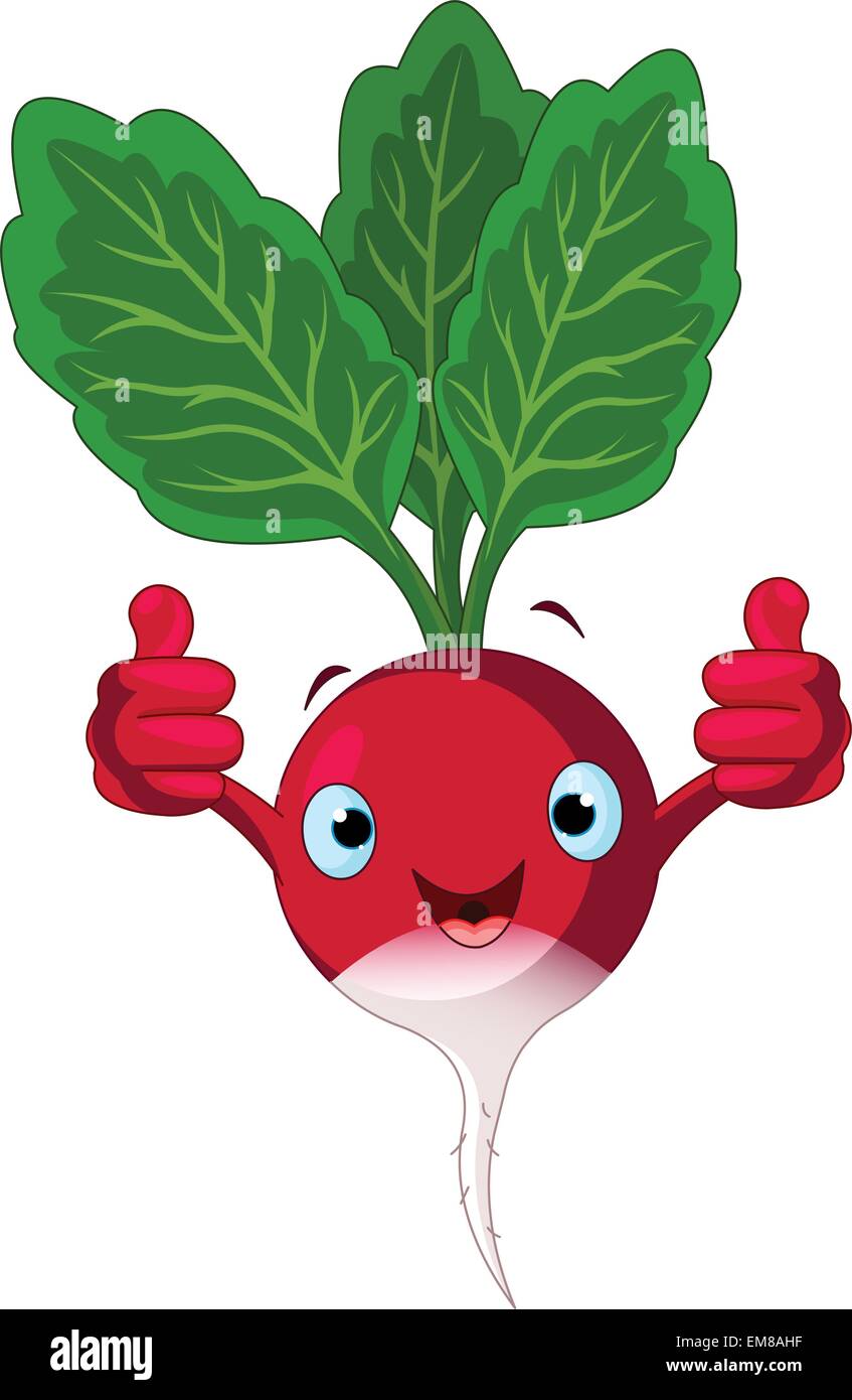 Radish Character giving thumbs up Stock Vector Image & Art - Alamy