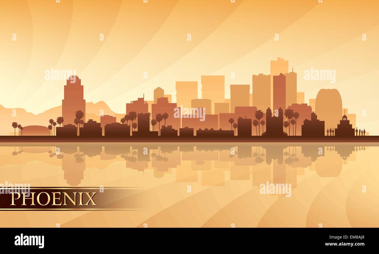 Phoenix skyline vector hi-res stock photography and images - Alamy