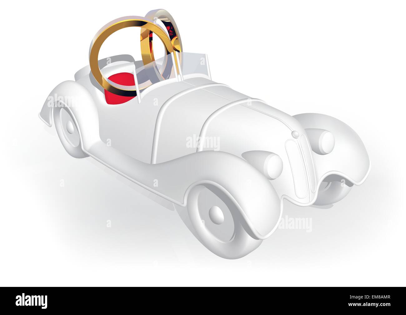 Wedding car decoration Stock Vector Images - Alamy