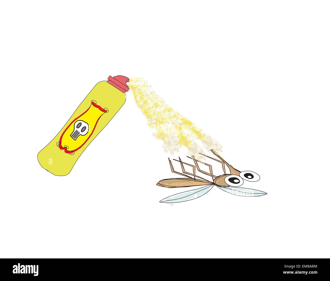 Insect spray illustration vector Stock Vector Images - Alamy