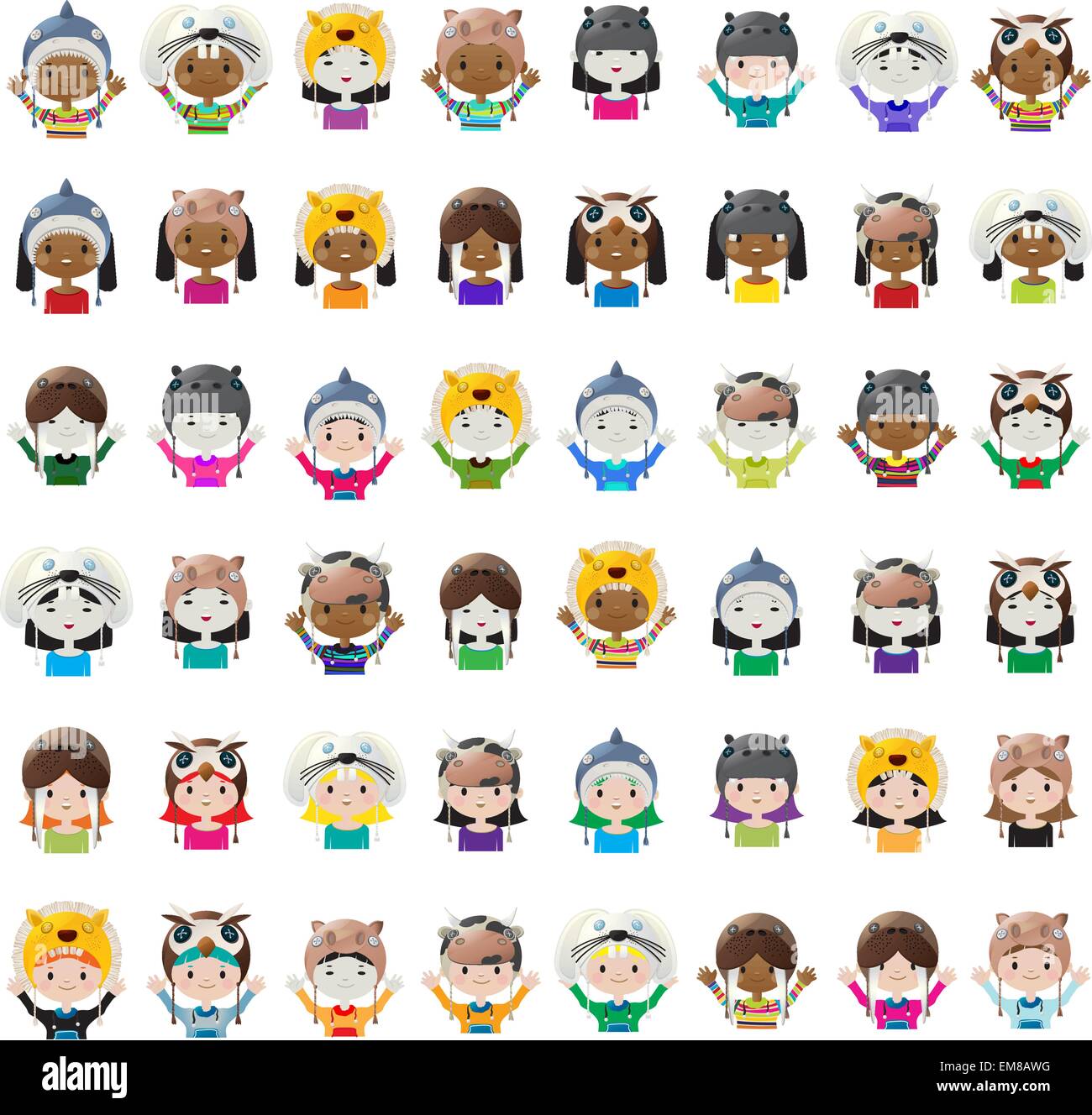 Animal mask children Stock Vector Images - Alamy