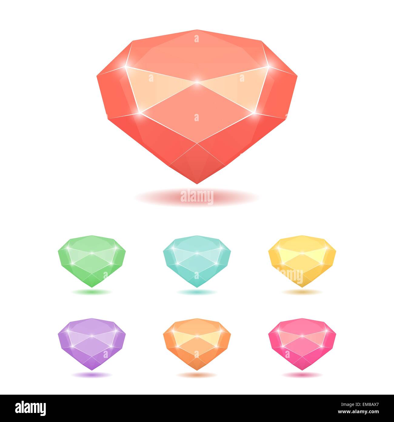 Pink diamond stone Stock Vector Images - Alamy
